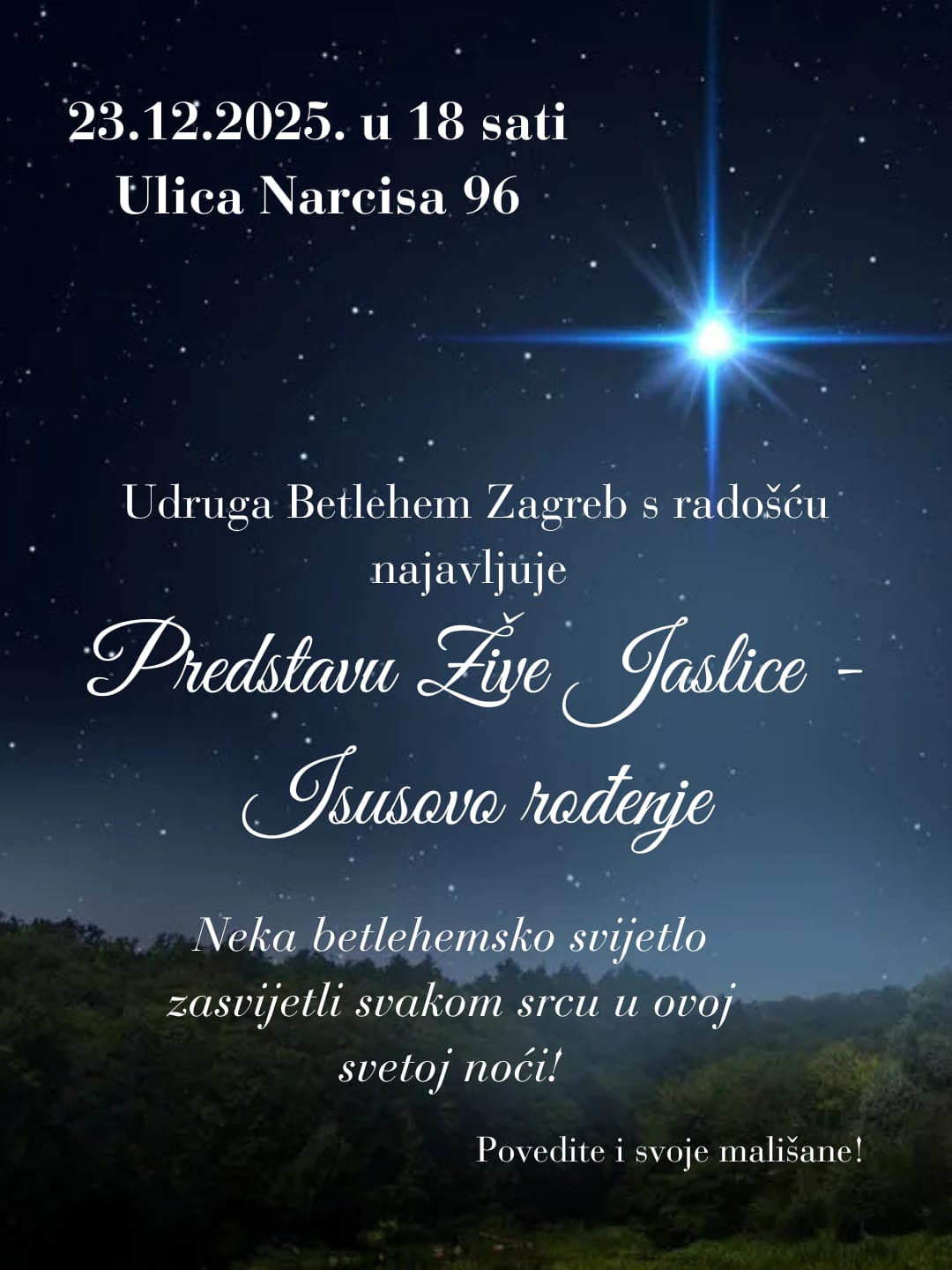 Udruga Betlehem Zagreb prvi put izvest će predstavu 'Žive jaslice ...